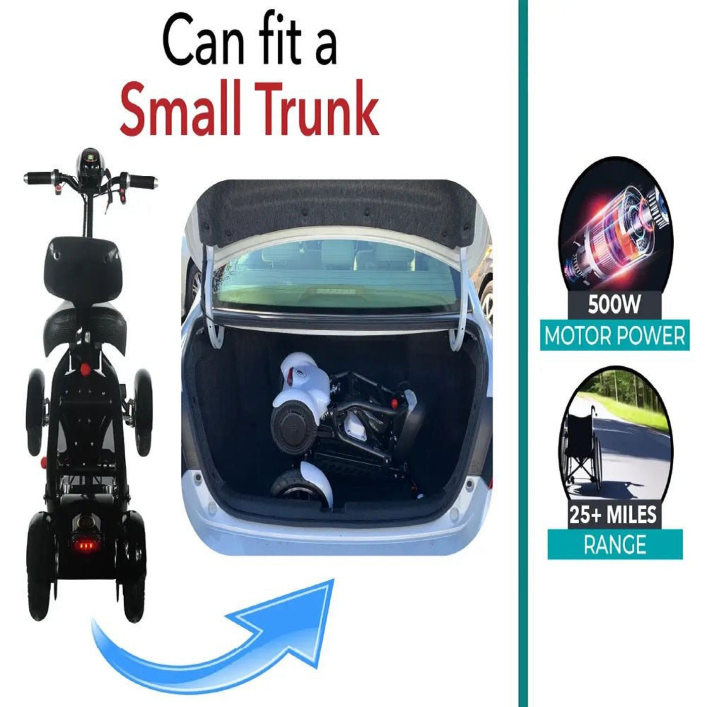 ComfyGO MS3000 Foldable Electric Mobility Scooter — Mobility Queens